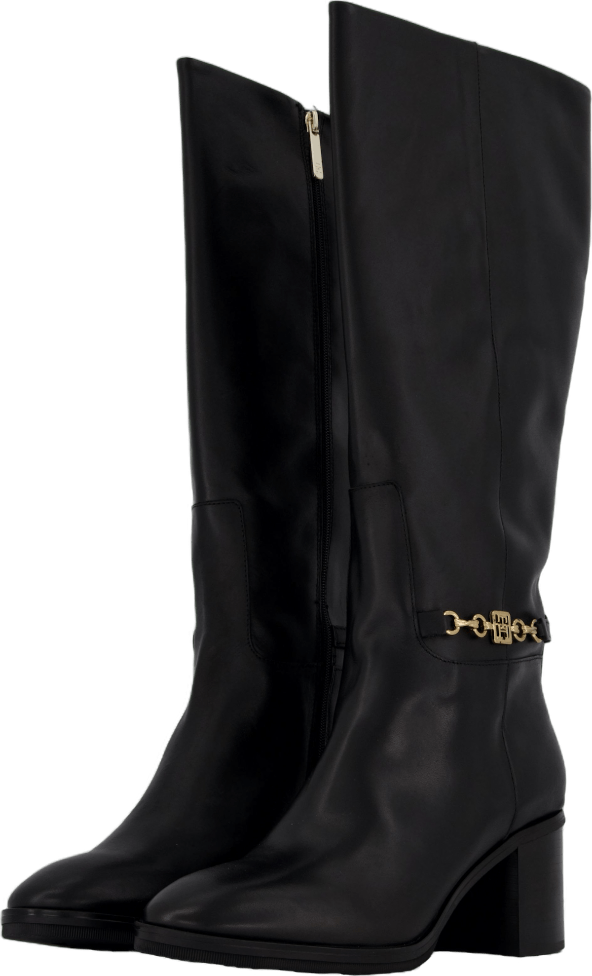 Th Chain Leather Long Boot Black | Shoes for every occasion | Footway